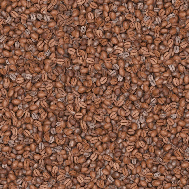Coffee Beans Texture Pattern - Seamless Stock Illustration ...