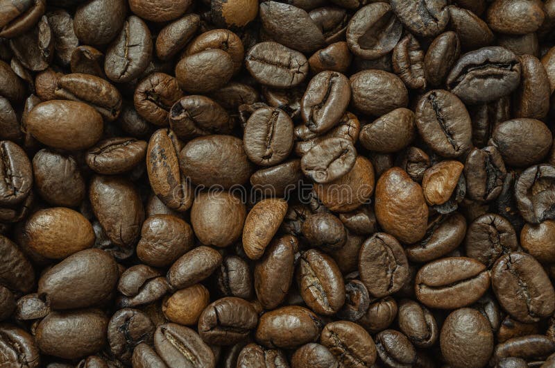 Coffee beans texture stock image. Image of grain, close - 260793075