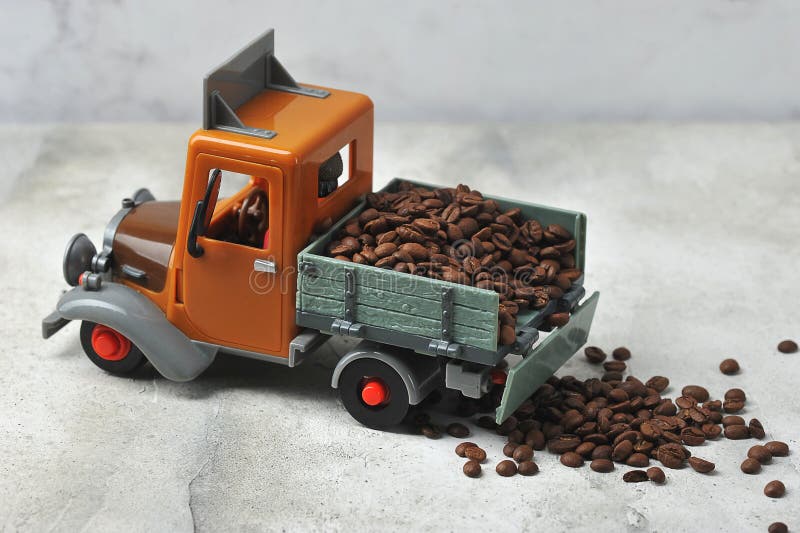 Coffee Beans in a Toy Dump Truck Stock Photo - Image of delivery ...