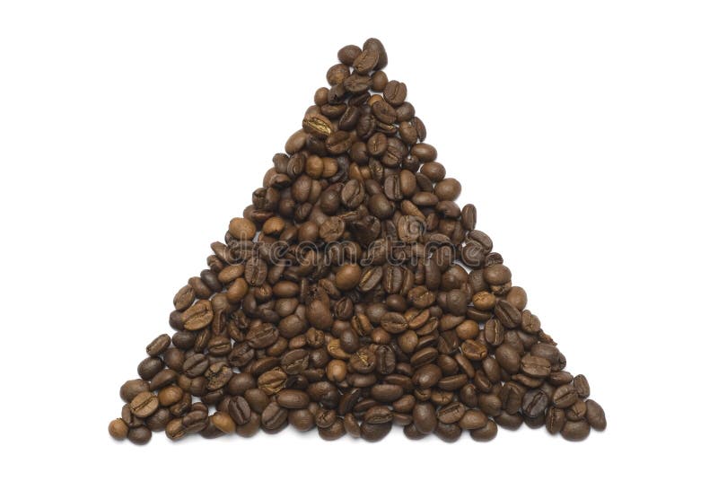Coffee Beans Triangle Shape Stock Image - Image of flat, bean: 2810267