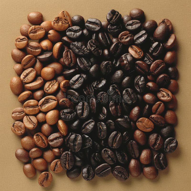 Coffee Beans in Various Shades and Sizes Form a Harmonious Composition ...