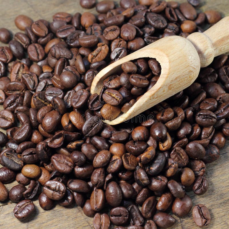 Coffee Beans on Wood Texture Stock Photo - Image of texture, wood: 67310106