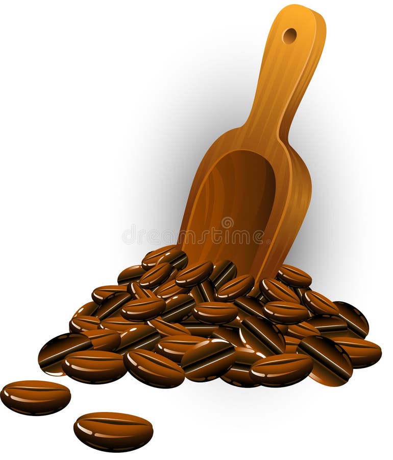 Horizontal Seamless Background with Coffee Beans. Stock Vector ...