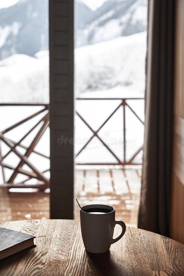 Coffee with Beautiful Mountain View Stock Image - Image of mountain ...