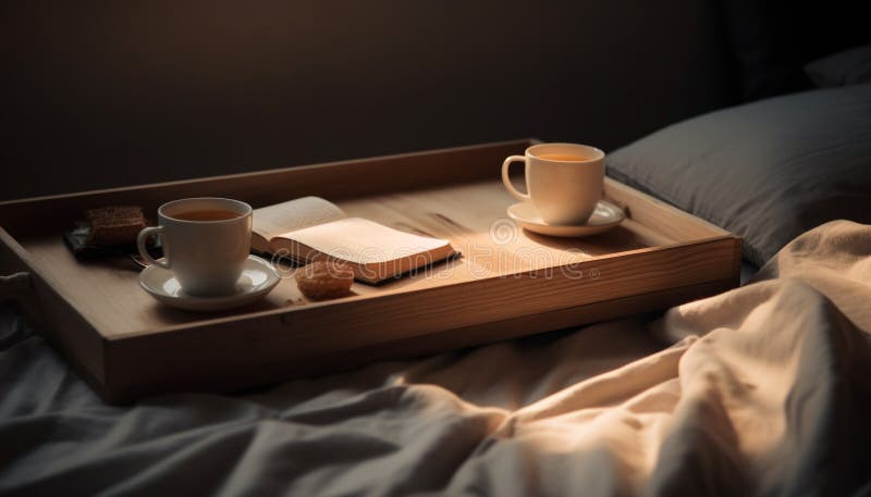 Coffee in the Morning Coffee in Bed Stock Illustration - Illustration ...