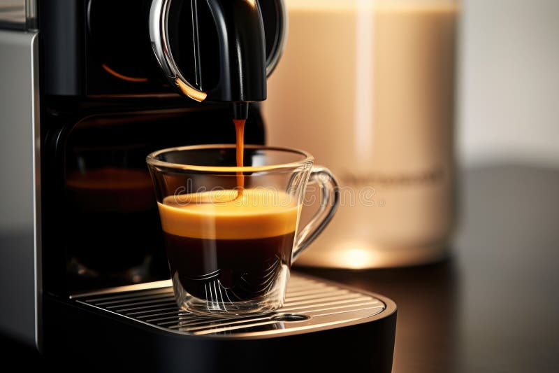Coffee Being Poured into a Glass. Perfect for Coffee Lovers and Cafe ...