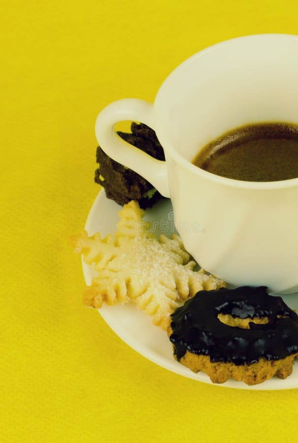 Coffee and biscuits stock image. Image of brown, sweet - 63462907