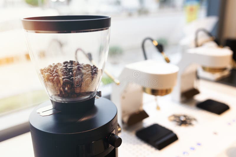 Coffee Blender and Coffee Maker and Coffee Seed Stock Image - Image of ...