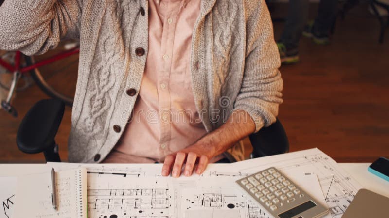 Coffee, Blueprint and Man Architect Design Building or Planning a ...