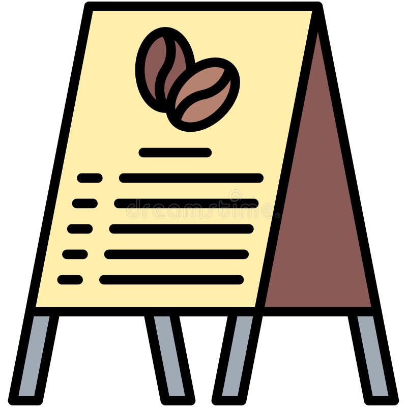 Coffee Board Icon, Coffee Shop Related Vector Stock Vector ...