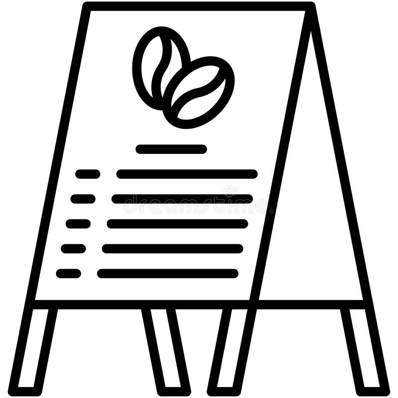 Coffee Board Icon, Coffee Shop Related Vector Stock Vector ...