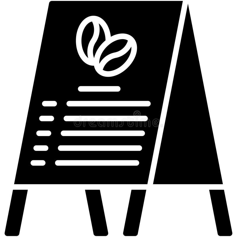 Coffee Board Icon, Coffee Shop Related Vector Stock Vector ...