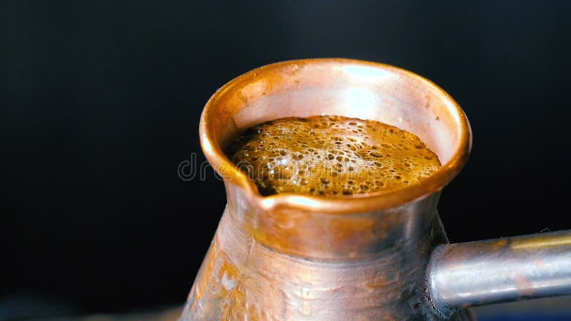 Coffee boils in coffee pot stock footage. Video of stove - 121751006