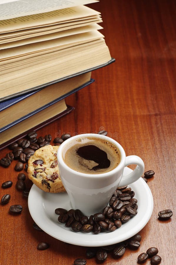 Coffee and books stock image. Image of concept, paper - 35099309