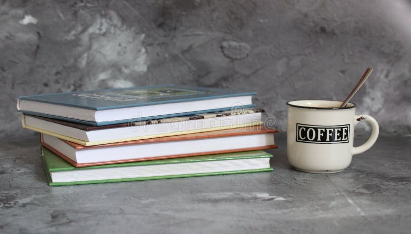 Coffee and books stock photo. Image of book, reading - 15810280