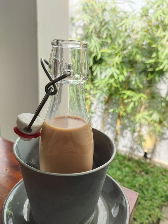 Coffee in bottle stock photo. Image of food, bamboo - 264552936