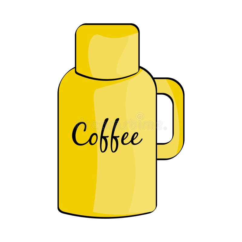 Coffee Bottle Vector Art Isolated. Stock Illustration - Illustration of ...