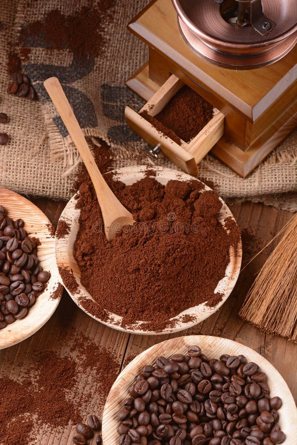 Coffee in bowl stock photo. Image of food, bean, pile - 65395926
