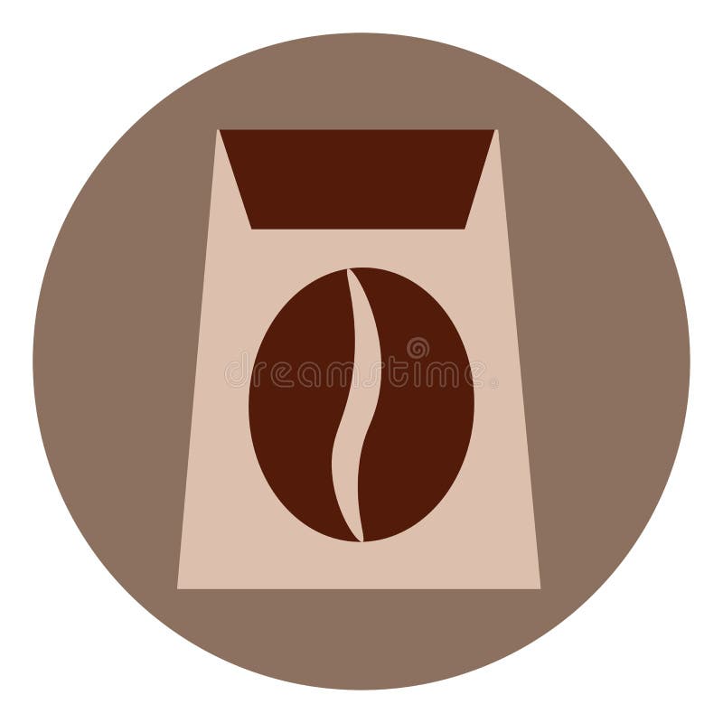Coffee box, icon stock vector. Illustration of merchandise - 259790360