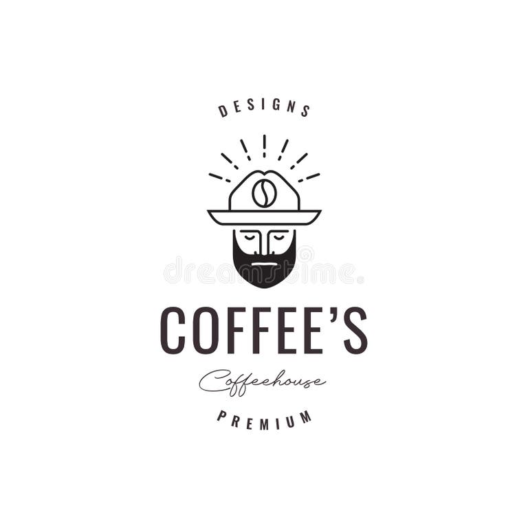 Coffee Boy Coffee Shop Hipster Logo Design Vector Stock Vector ...