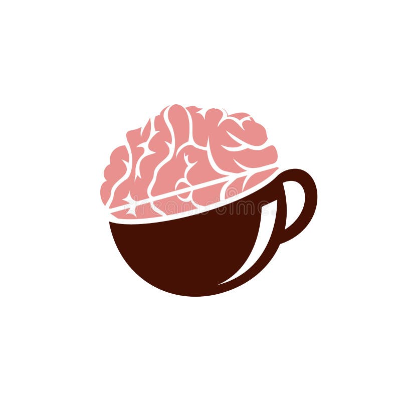 Coffee Brain made of beans stock illustration. Illustration of ...