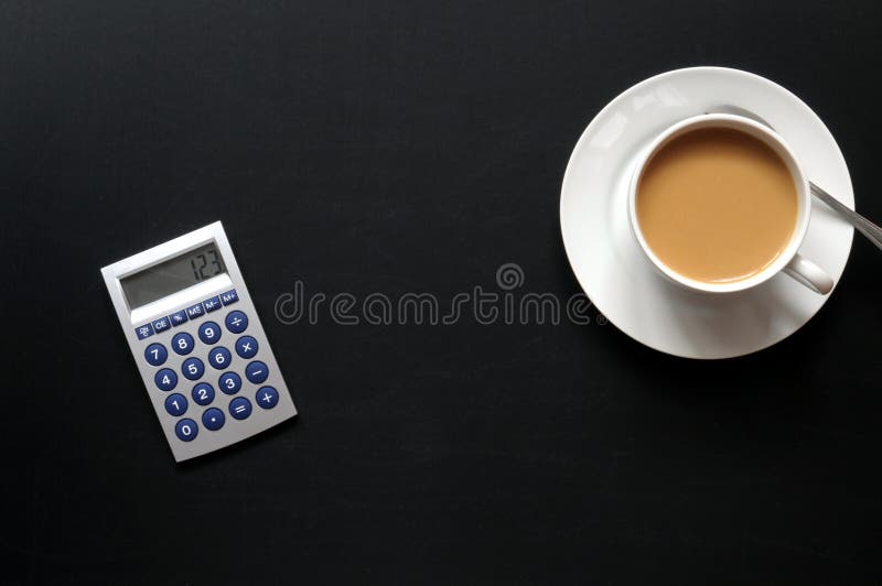 Coffee and financial data stock image. Image of java - 13505847