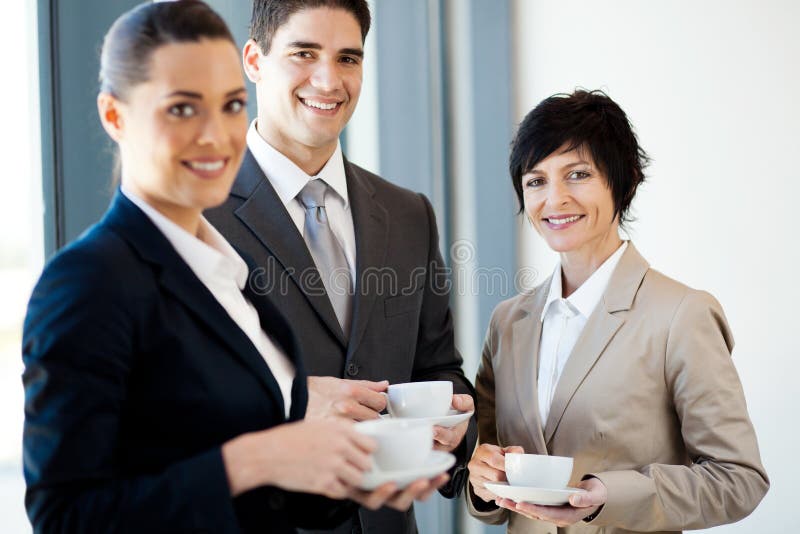 Businesspeople Coffee Break Stock Photo - Image of female, business ...
