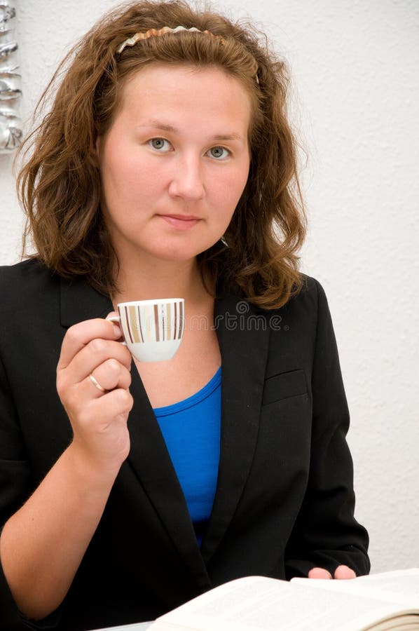 Coffee break stock photo. Image of woman, attractive - 26791962