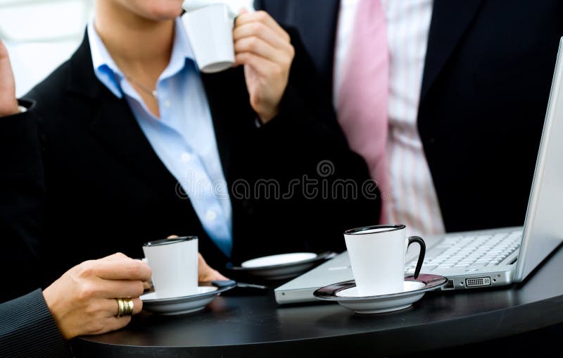 Coffee break in office stock image. Image of elegance - 23869013