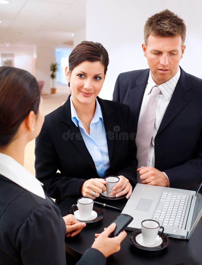 Coffee break in office stock image. Image of elegance - 23869013
