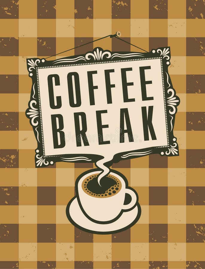 Coffee break stock vector. Illustration of round, banner - 160548133