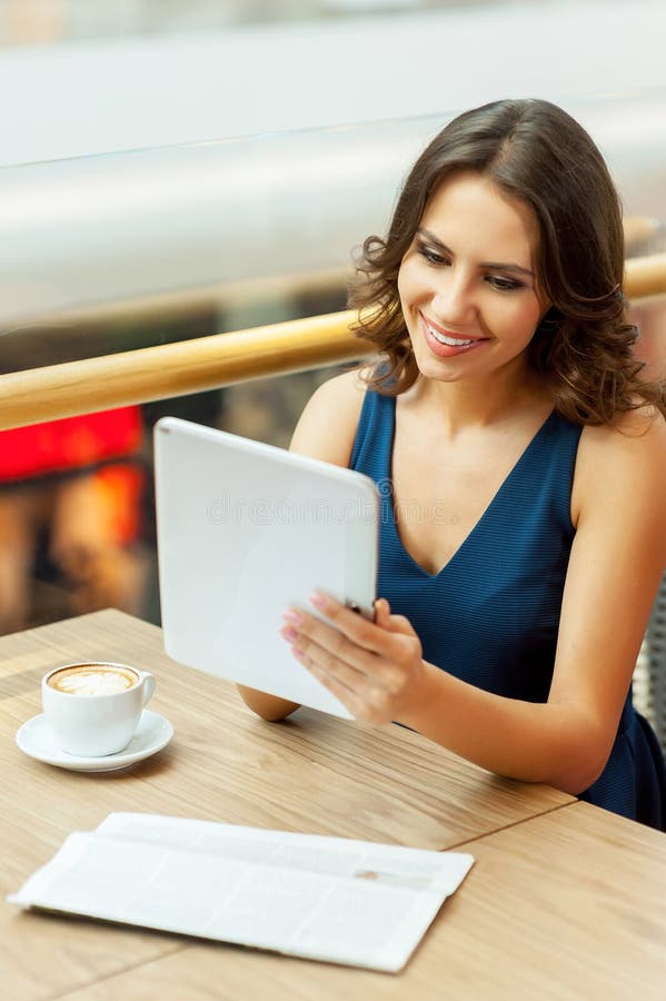 Coffee break. stock photo. Image of caucasian, beautiful - 39993506