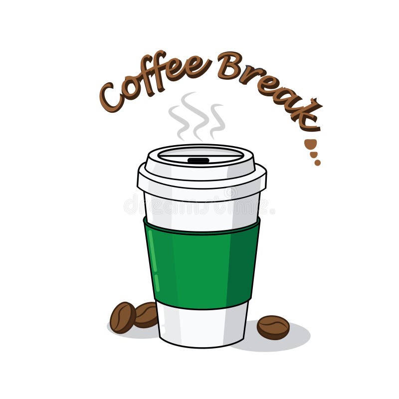 Coffee Break for Breakfast Vector Stock Vector - Illustration of ...