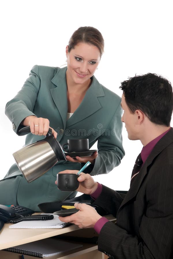 Coffee Break Business Office Stock Photo - Image of businesswoman ...