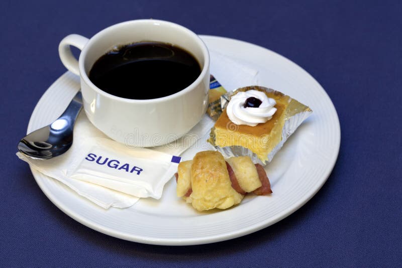 Coffee Break with Cake and Bread Stock Image - Image of afternoon, dish ...