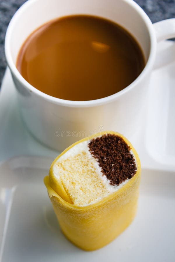 Coffee Break Time with Cake. Stock Photo - Image of plate, sponge ...