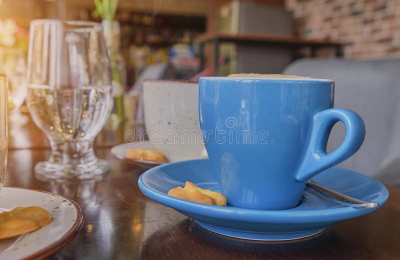 Coffee Break Concept, Loft Design. Coffee Shop Stock Image - Image of ...