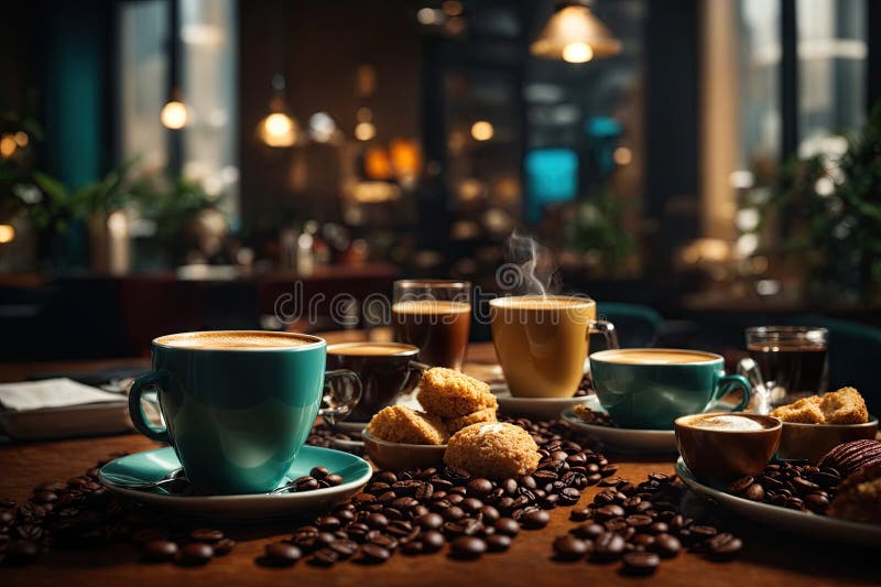 Coffee Break at Conference Meeting Business. Ai Generative Stock ...