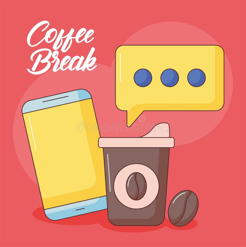 Coffee break design stock illustration. Illustration of design - 225227701