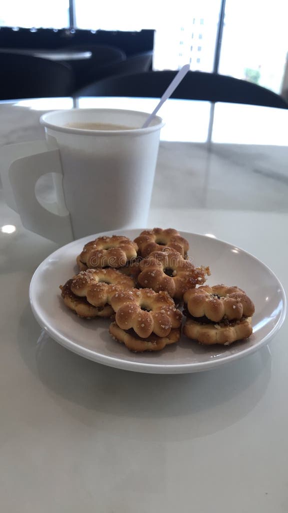 Coffee break stock photo. Image of biscuits, delicious - 197861186