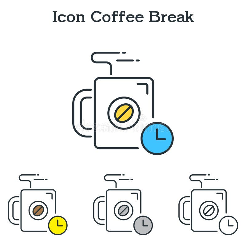 Coffee Break Flat Icon Design for Infographics and Businesses Stock ...