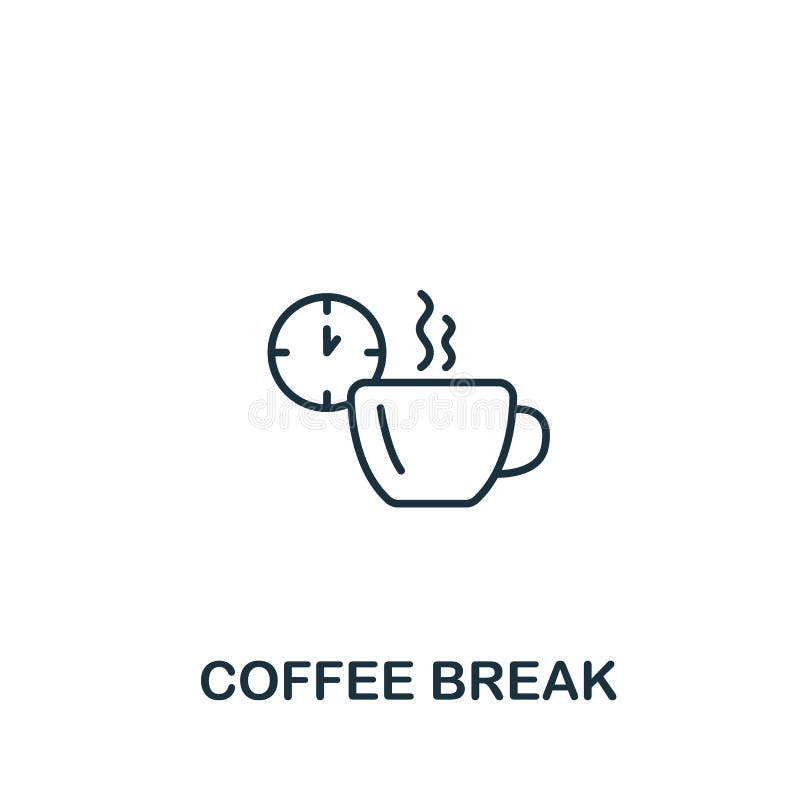 Coffee Break Icon. Line Simple Icon for Templates, Web Design and ...