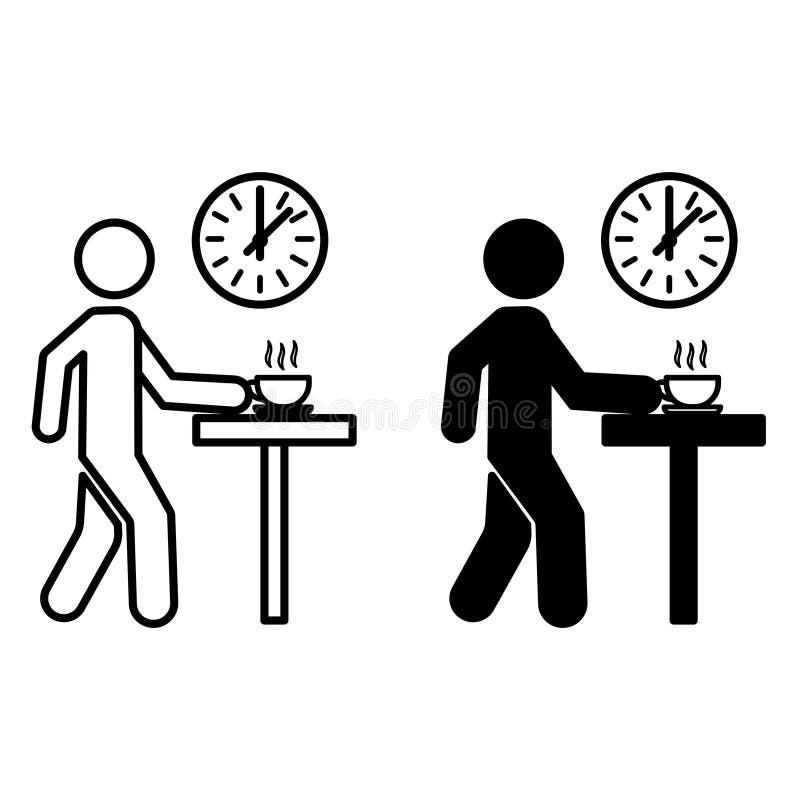 Coffee Break Icons. stock vector. Illustration of outline - 356359261