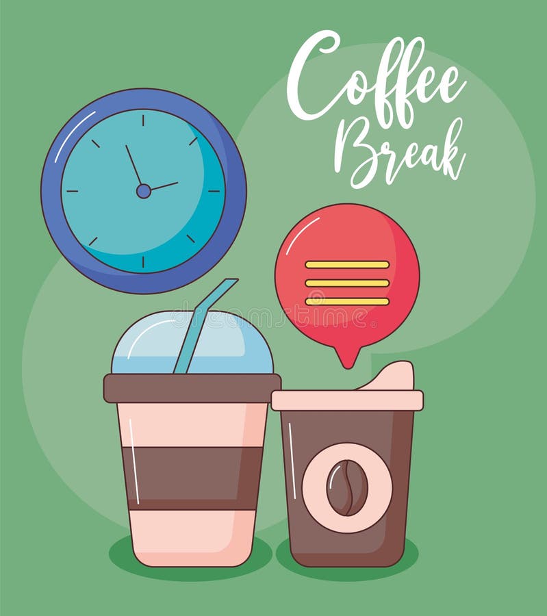 Coffee break items stock vector. Illustration of design - 224294789