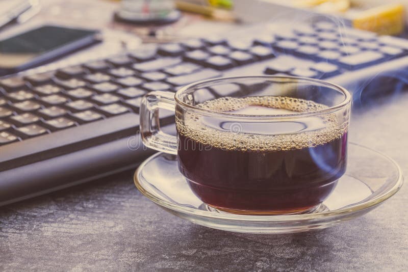 Coffee Break stock image. Image of laptop, inspiration - 59541151