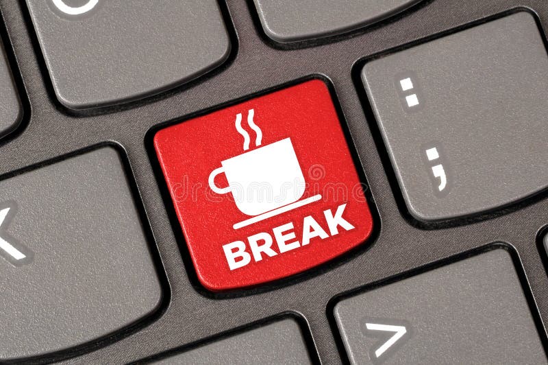 Coffee break keyboard stock photo. Image of break, business - 164611152