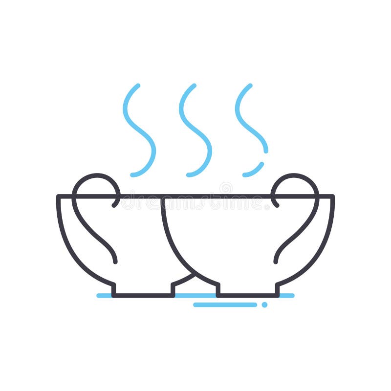 Coffee Break Line Icon, Outline Symbol, Vector Illustration, Concept ...