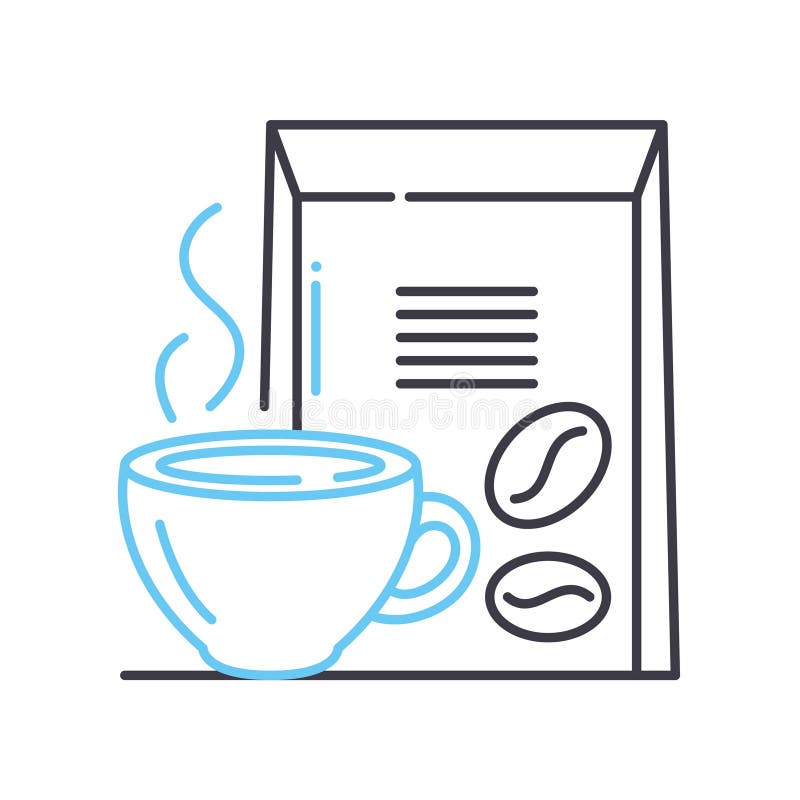 Coffee Break Line Icon, Outline Symbol, Vector Illustration, Concept ...