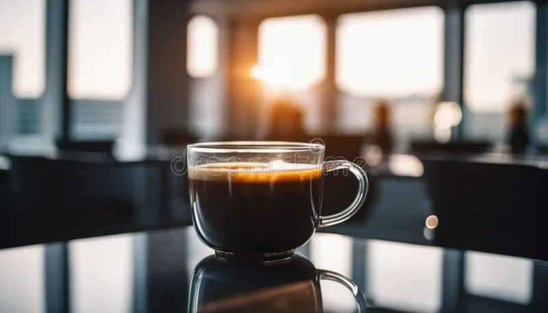 Coffee Break in Modern Office Stock Illustration - Illustration of ...