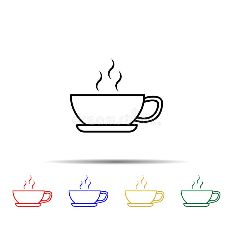 Coffee Break Multi Color Style Icon. Simple Thin Line, Outline Vector ...